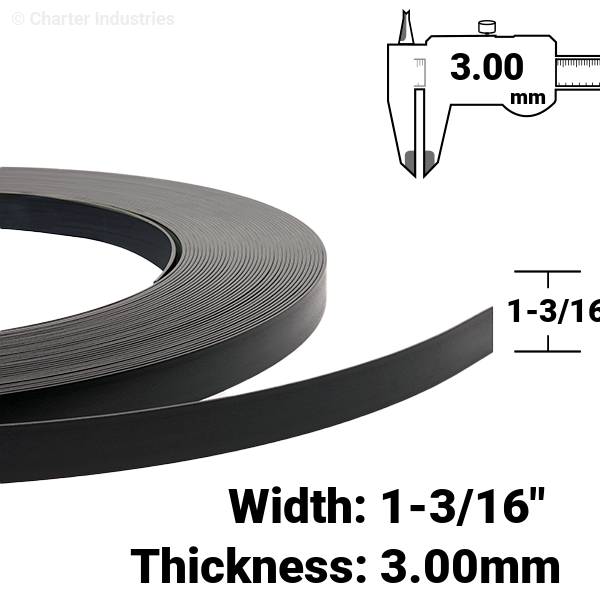 3mm X 1 3 16 W1595 Wilsonart Black Rigid Charter Industries LLC